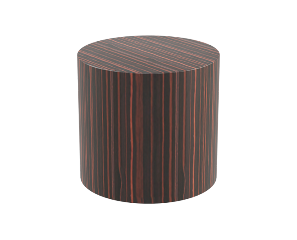 Cylindrical Wooden Side Table
