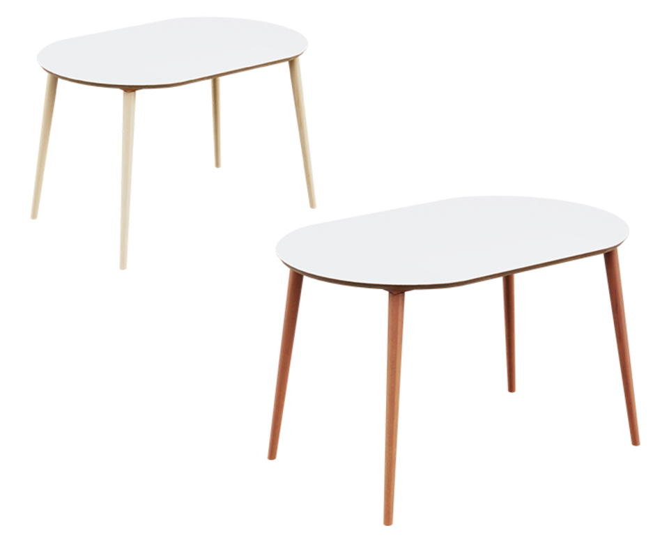 Contemporary White Oval Table