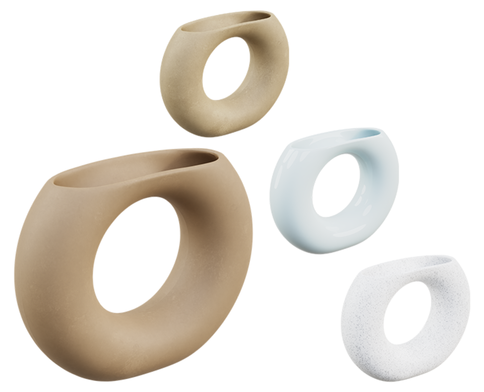 Modern White Loop Vase