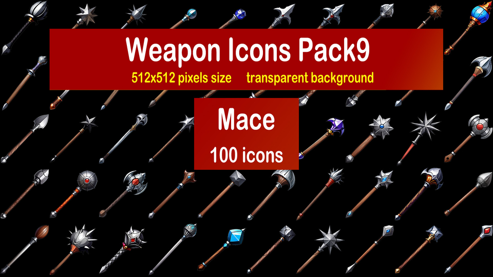 Weapon Icons Pack9 - Mace