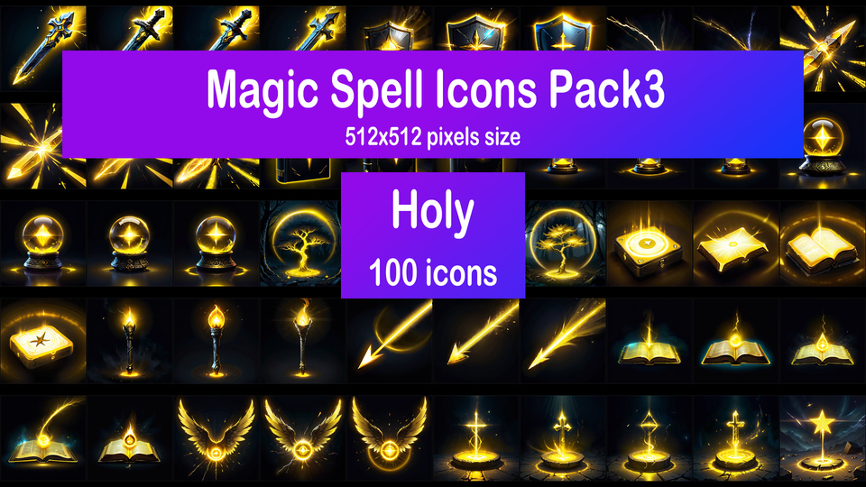 Magic Spell Icons Pack3 - Holy