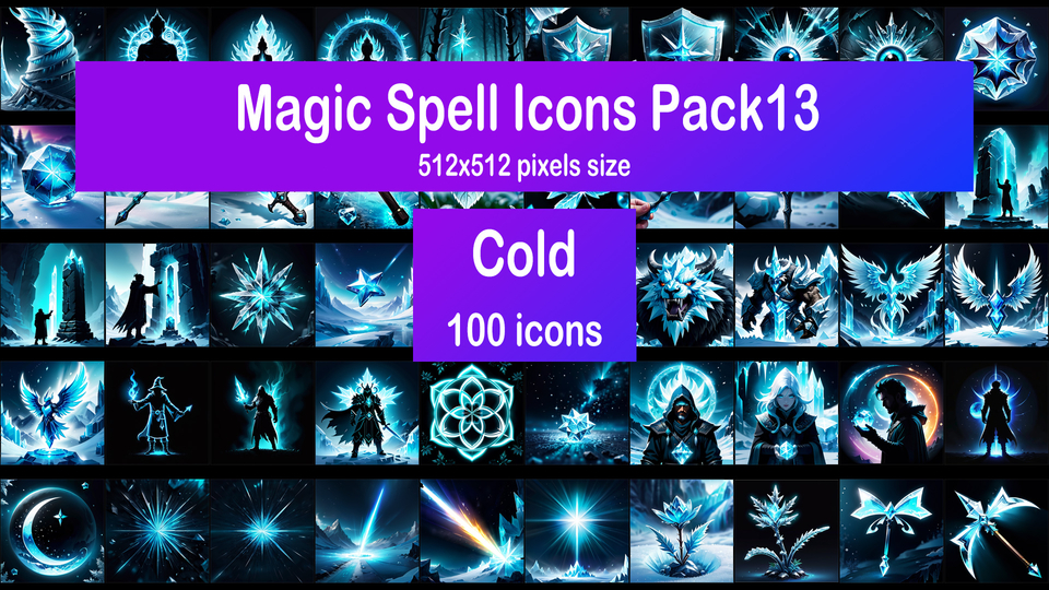 Magic Spell Icons Pack13 - Cold