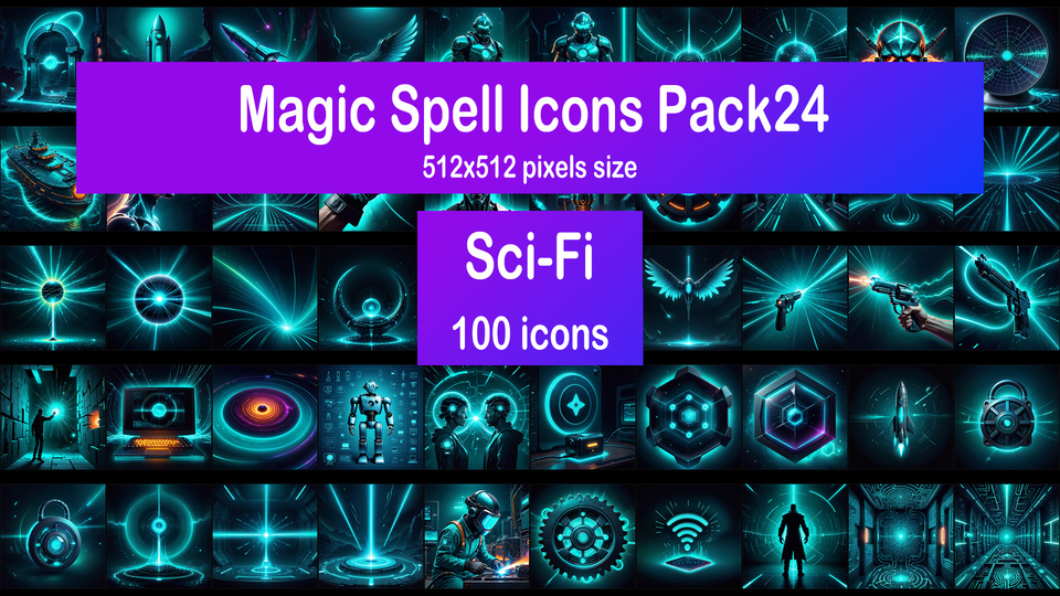 Magic Spell Icons Pack24 - Sci-Fi