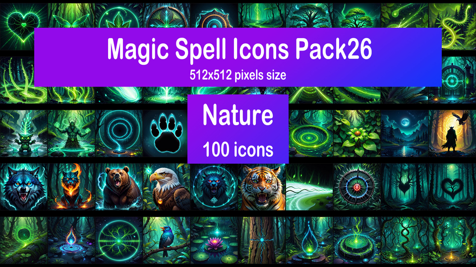 Magic Spell Icons Pack26 - Nature