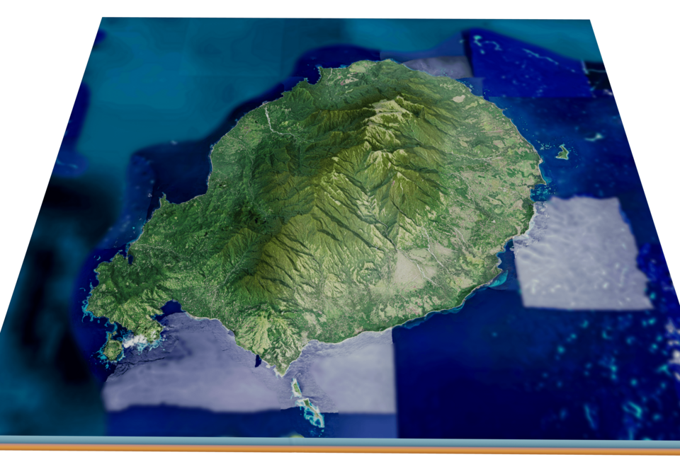 goodenough island cape verde 3d model terrain