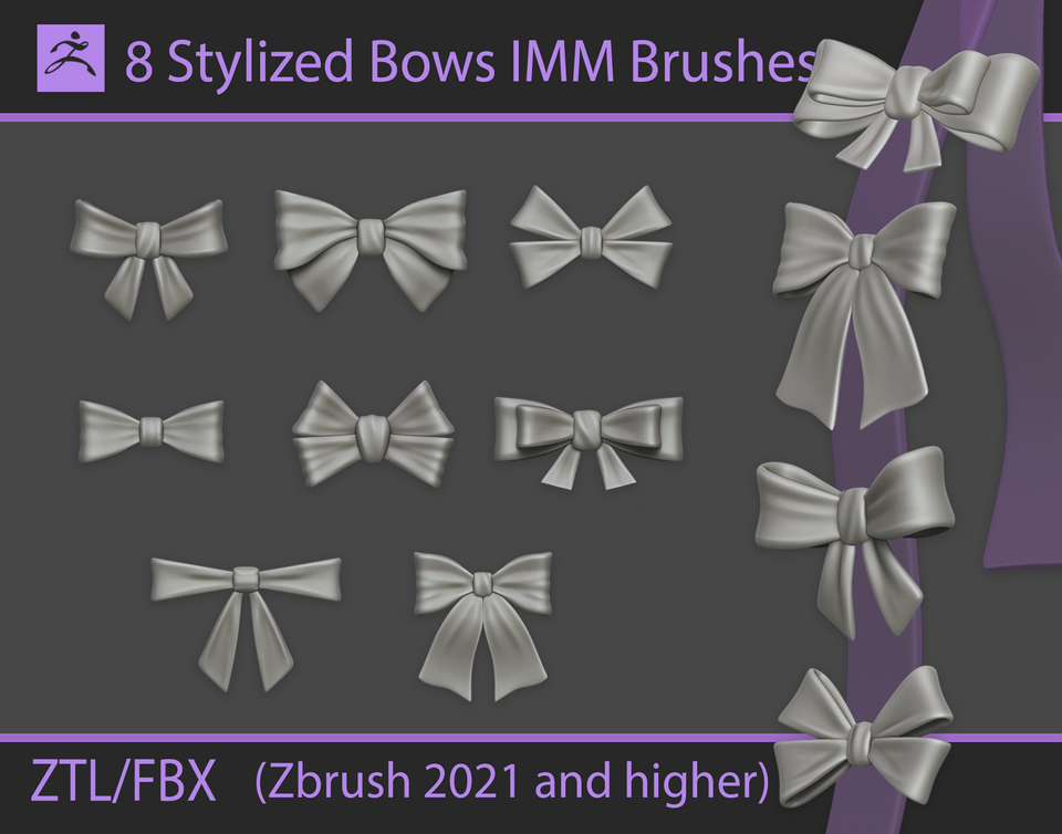 Stylized Bows IMM Brushes