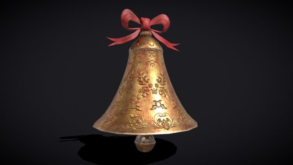 Gold Bell Tree Ornament