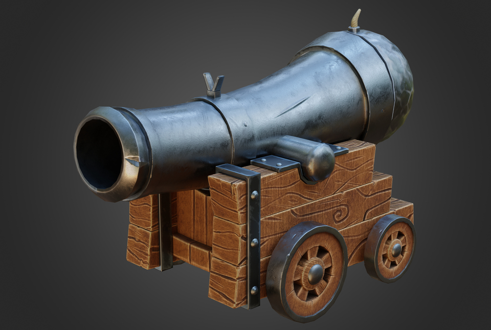 Stylized Cannon + 4K Textures