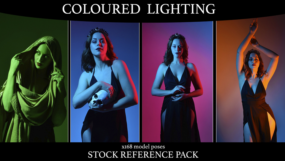 Coloured Light Portraits - Stock Reference Pack