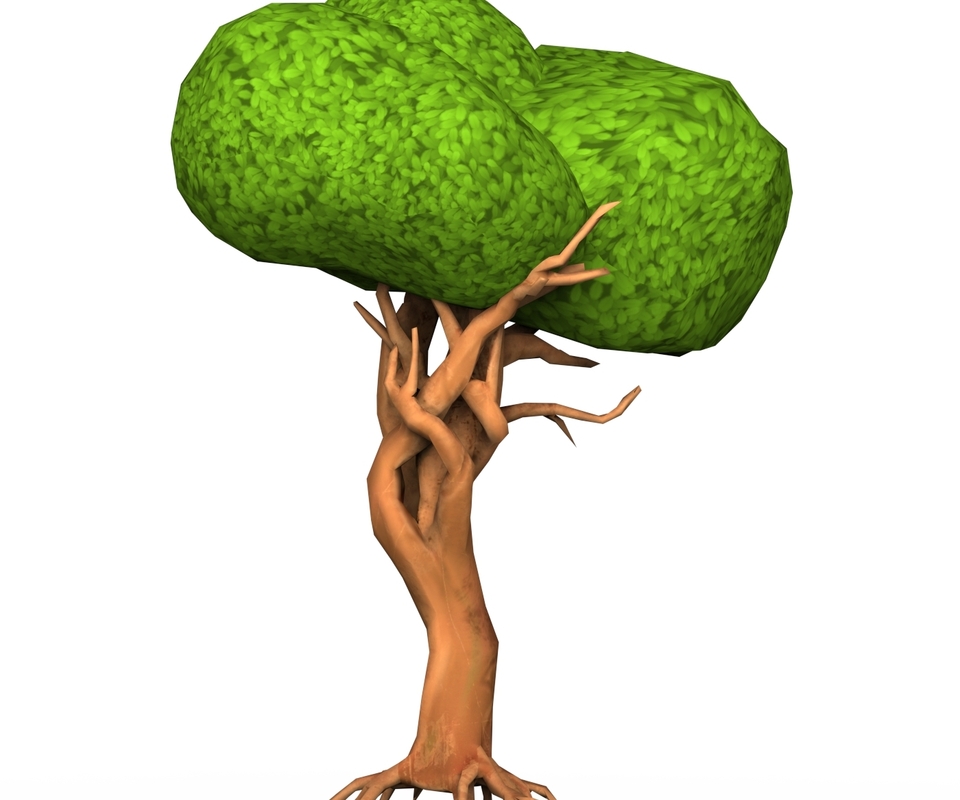 Cartoon Low Poly Tree 05