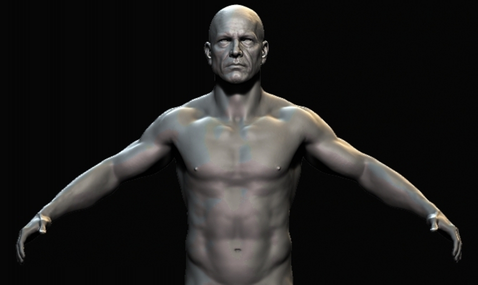 3D character male base model printable