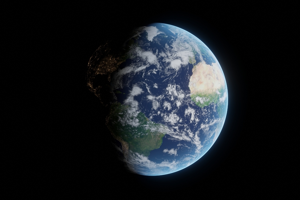 Earth model for Blender - High resolution 21K