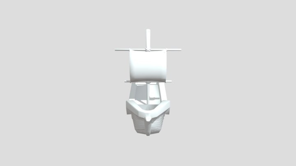 Stylized Pirate Ship Low Poly