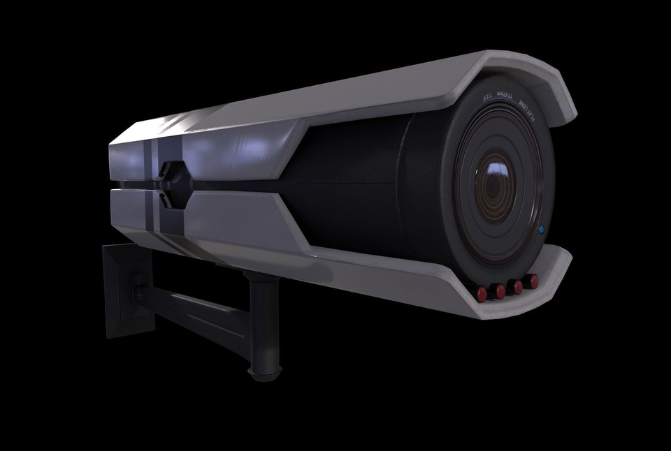 Security Camera Game Ready Low Poly PBR 3D Model
