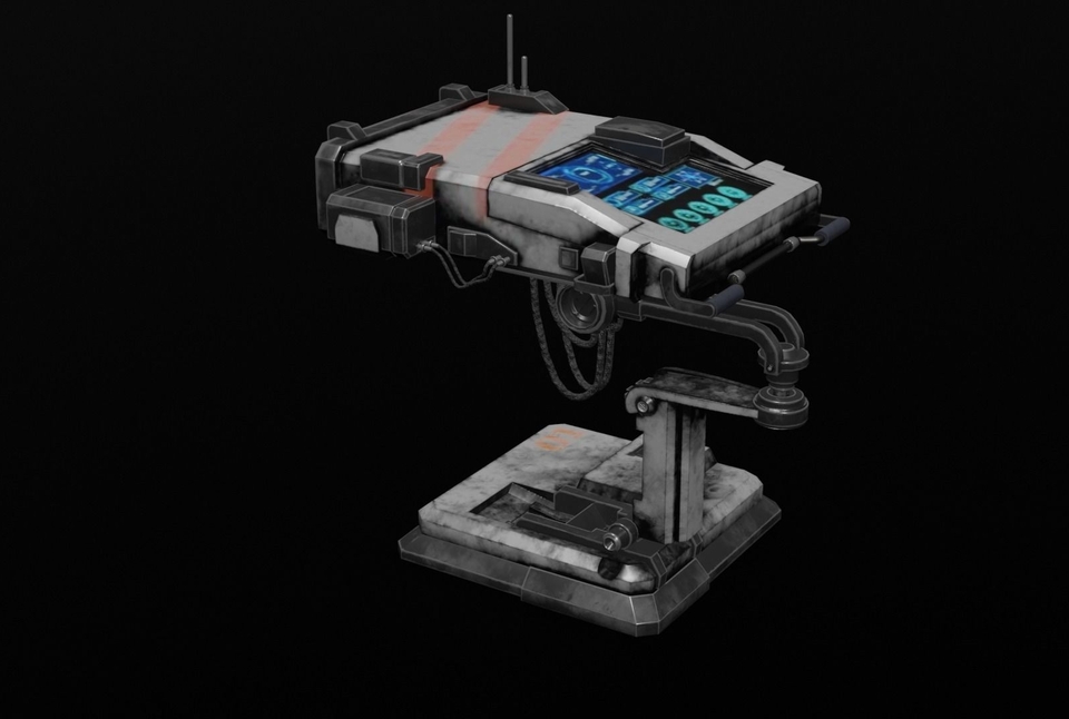 Sci-fi Computer - Game Ready - PBR 3D Model