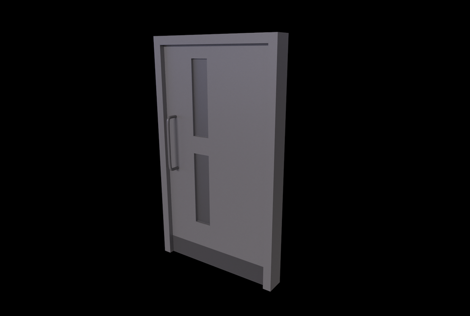 Door Game Ready Low Poly 3D Model