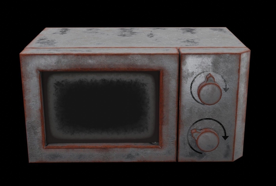 Microwave Game Ready - PBR Low-poly 3D model