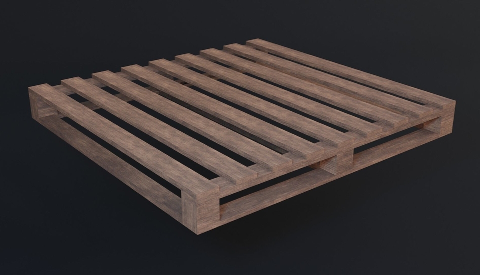 Wooden Pallet - Game Ready - Low Poly PBR 3D