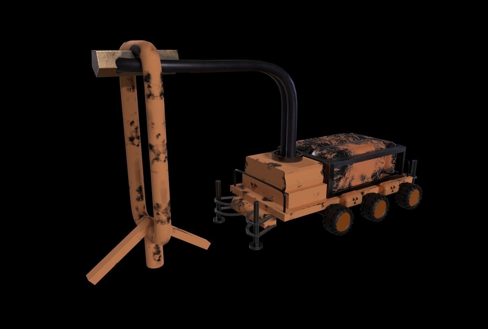 Space Mining Vehicle - Game Ready - PBR 3D