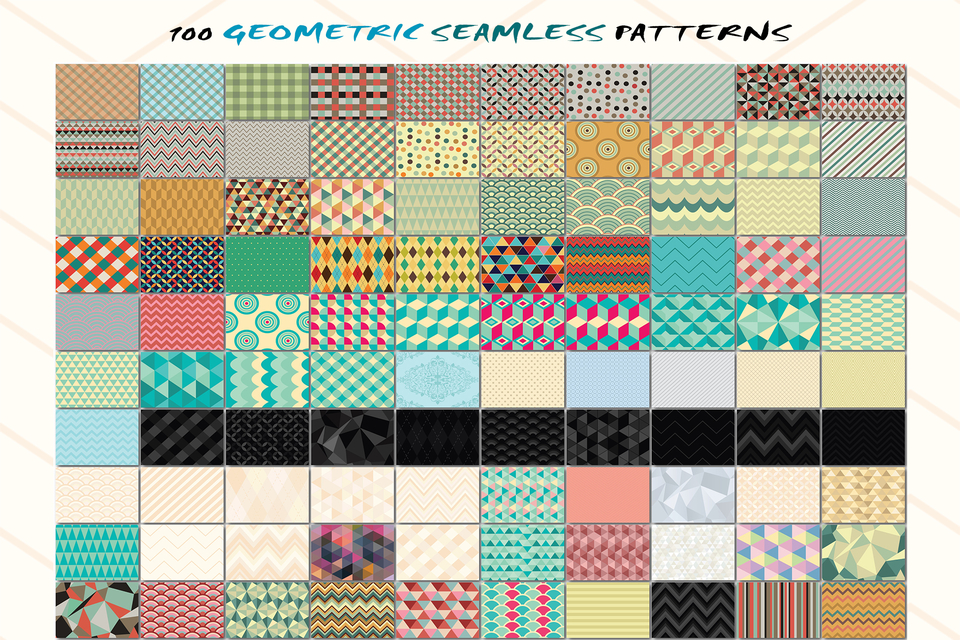 100 Seamless Geometric Patterns