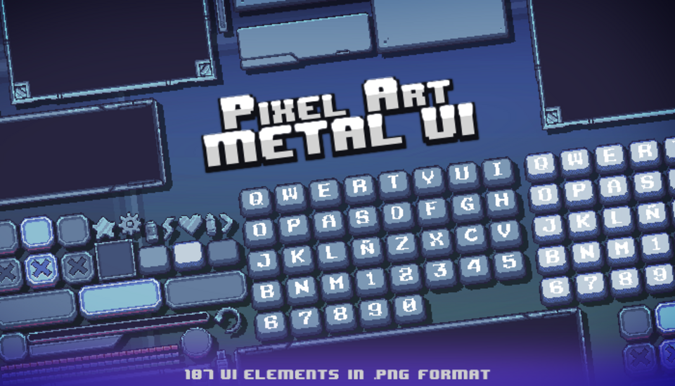 Pixel Art Metal Ui