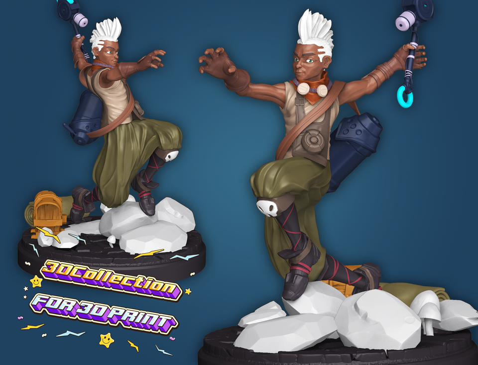 Ekko Figure LOL - Fanart 3D print model
