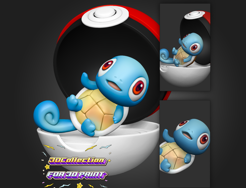 Baby Squirtle Pokemon - 3D print model