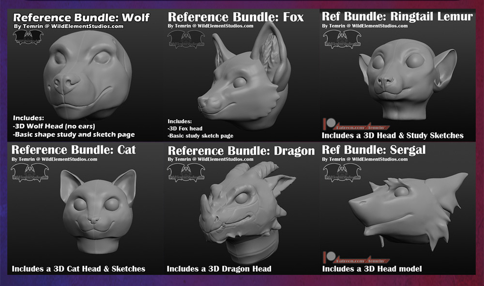 3D Reference Bundle - Animals