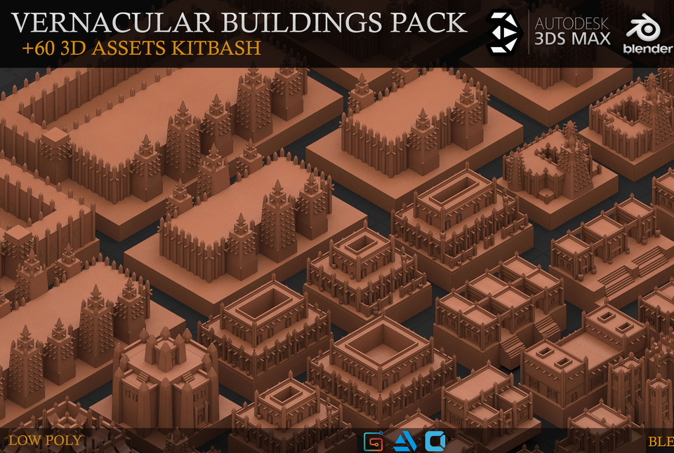 +60 3d assets Kitbash