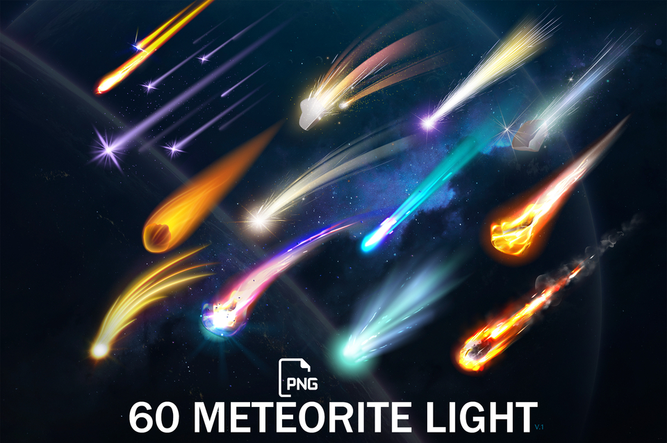 60 Meteorite Light, Falling Comets, Galaxy Stars