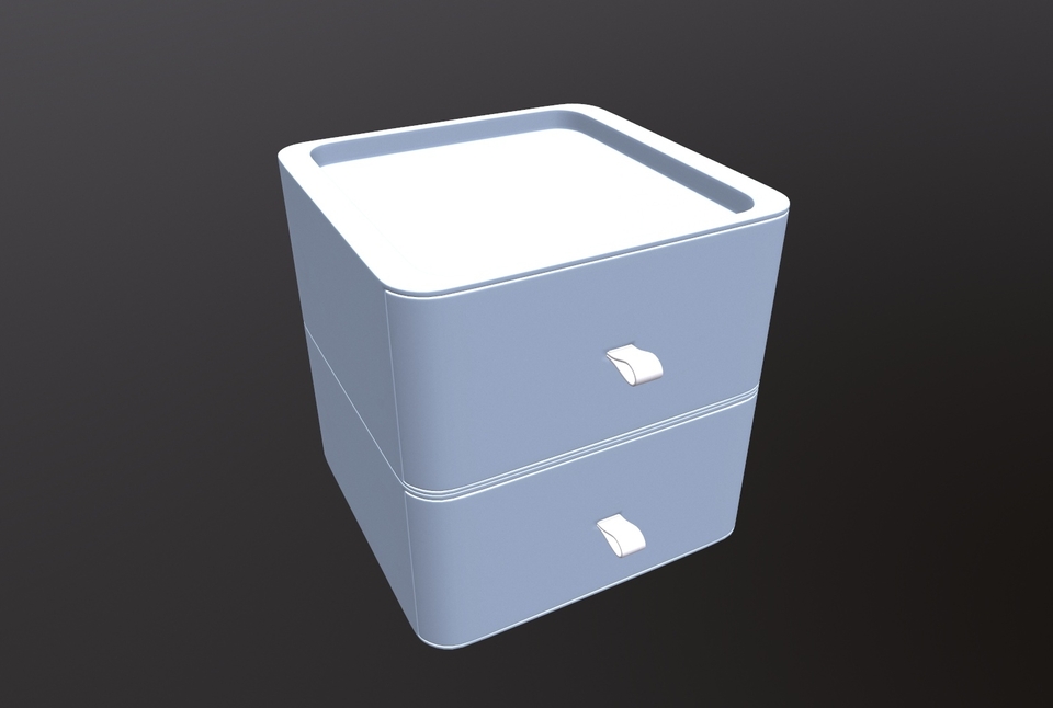 Plastic Organizer Desktop Drawer 3D Model