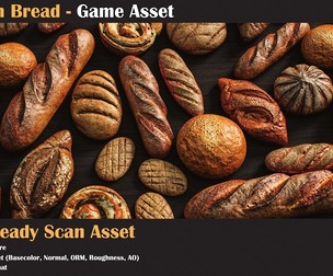 Bread assets | Photogrammetry | PBR