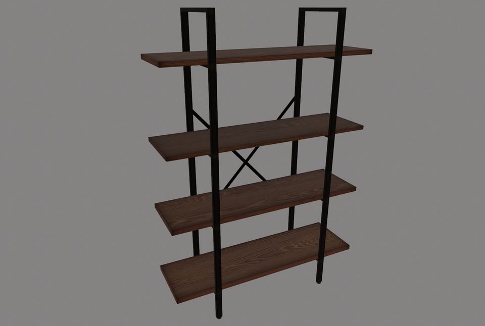 Wooden Shelf 3D Model