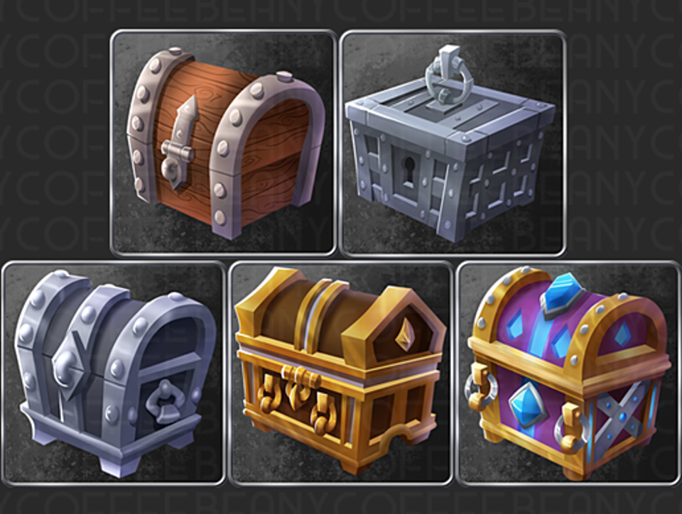 Stylized Fantasy Chest Icons
