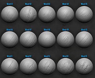 ALPHA BRUSH - WOOD TEXTURE