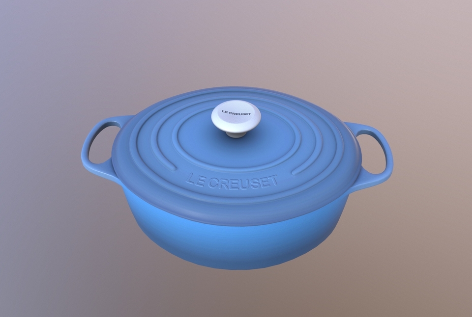 Le Creuset Deep Round Oven 3D Model