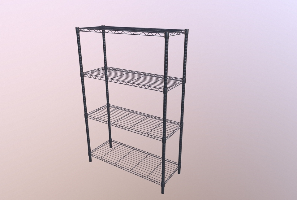 Contender Wire Shelving 3D Model