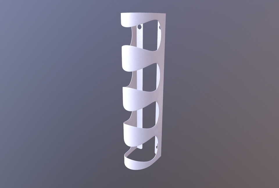 Wall mounted Wine Rack 3D Model