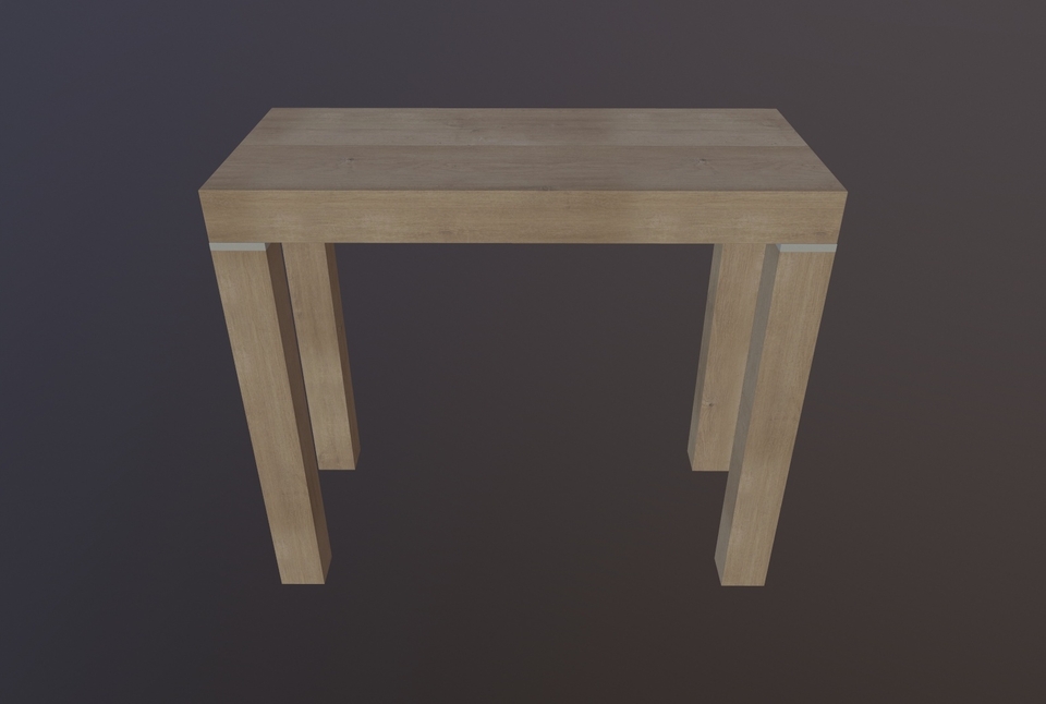 Wooden Table 3D Model
