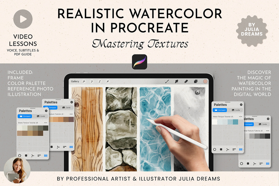 Tutorial Watercolor Procreate Mastering Textures