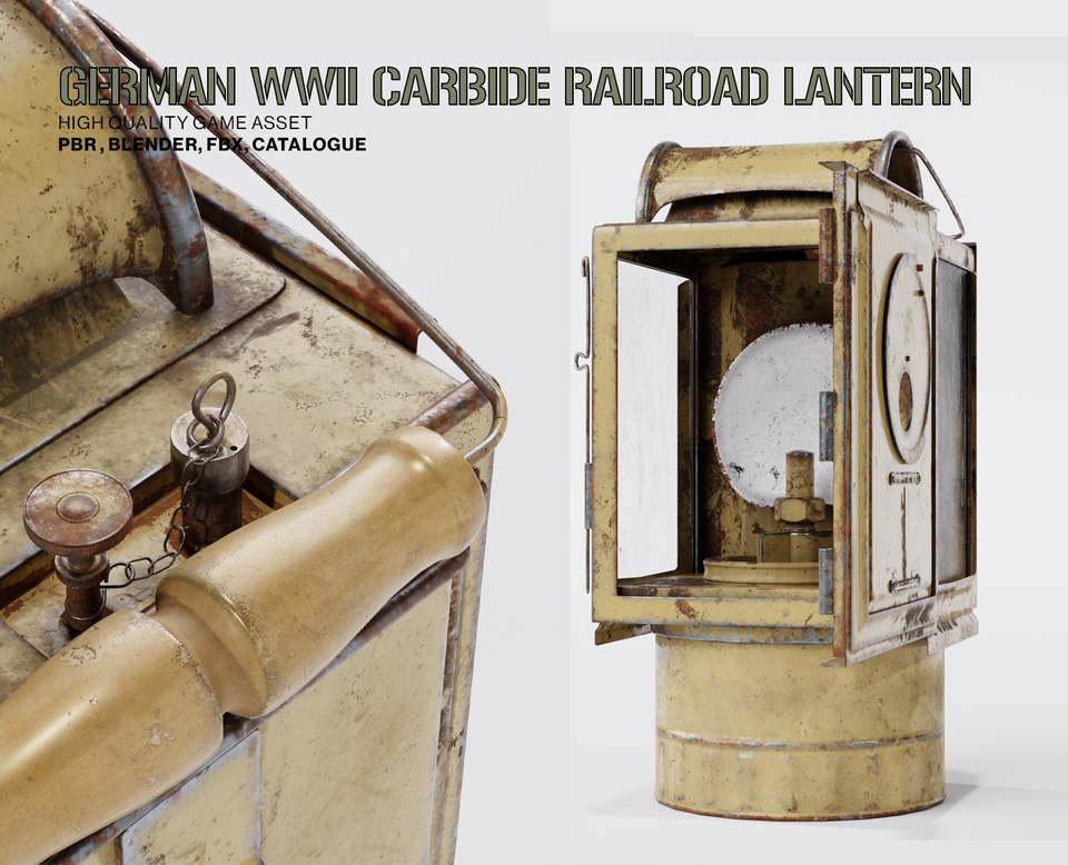 German WWII Carbide Railroad Lantern