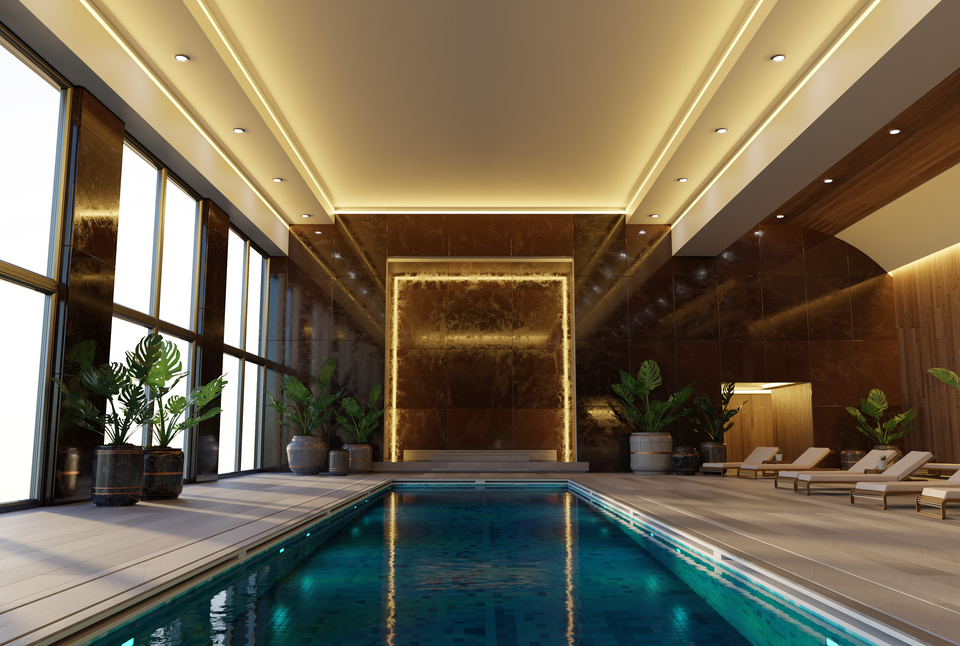 Luxury Swimming Pool 3D model (blend - fbx - obj)