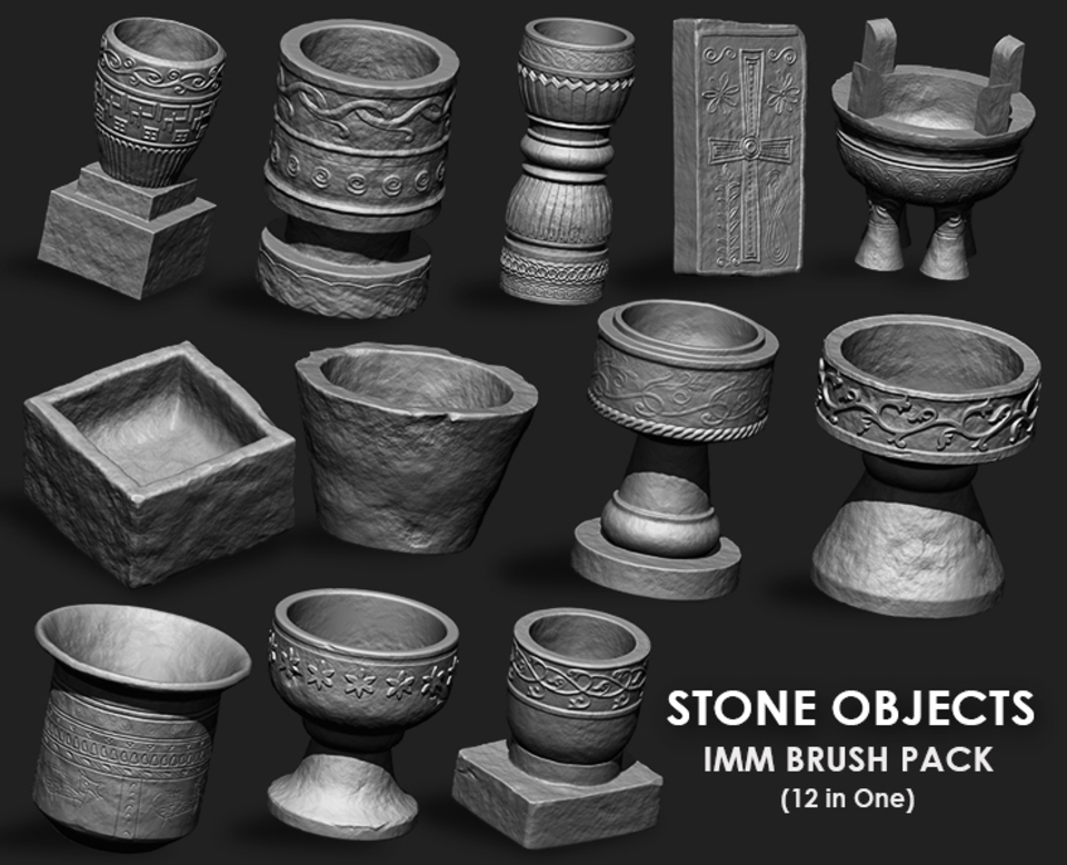 Stone Objects IMM\Obj Brush Pack (12 in One)