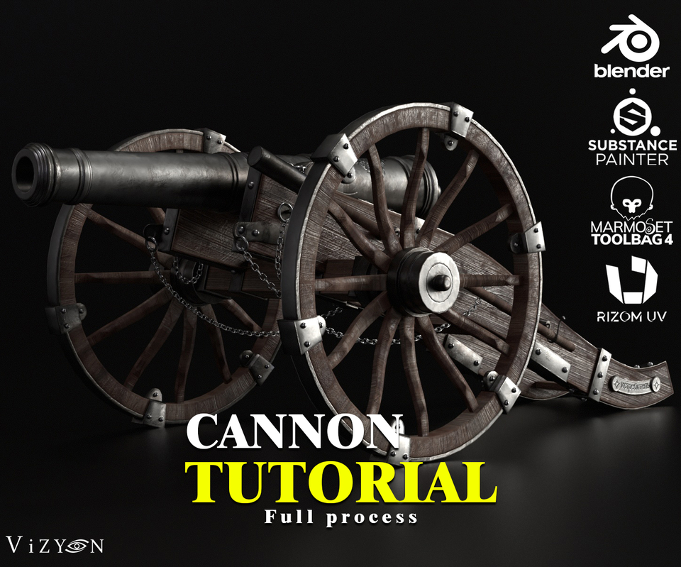 Cannon / 3D Model + Full Tutorial