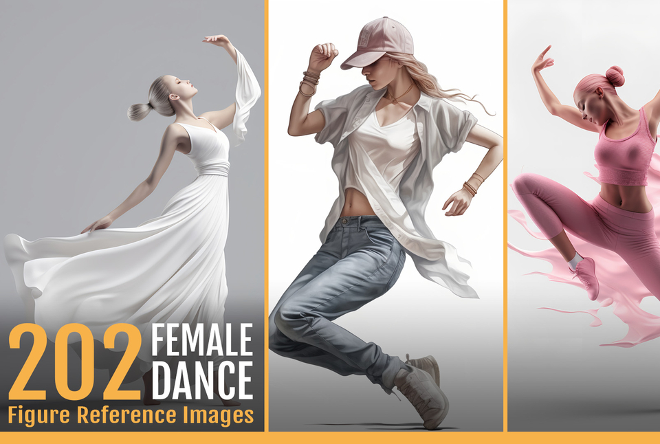 202 Female Dance Figure Reference Images
