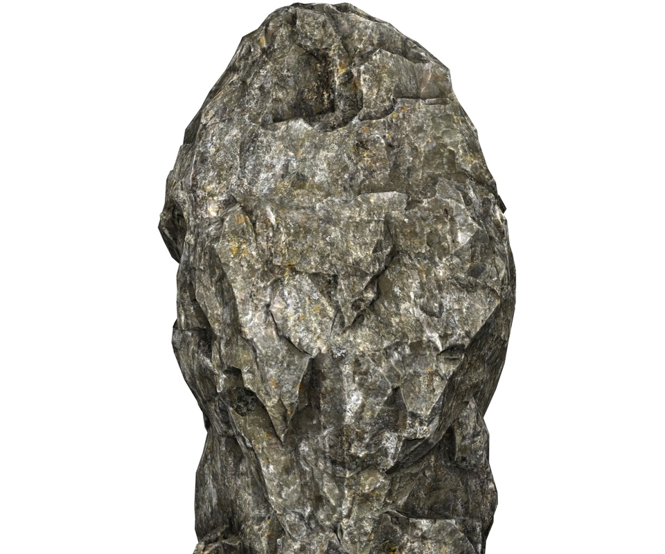 Low Poly Realistic Rock 04