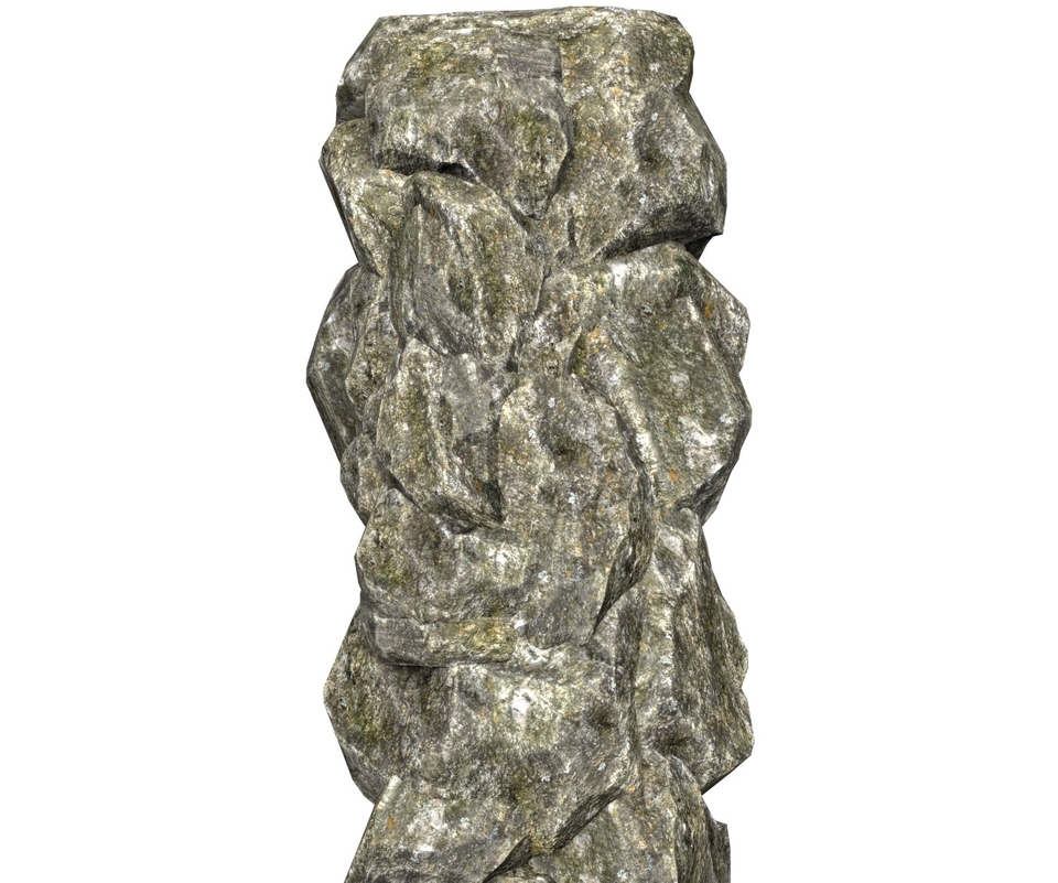 Low Poly Realistic Rock 10
