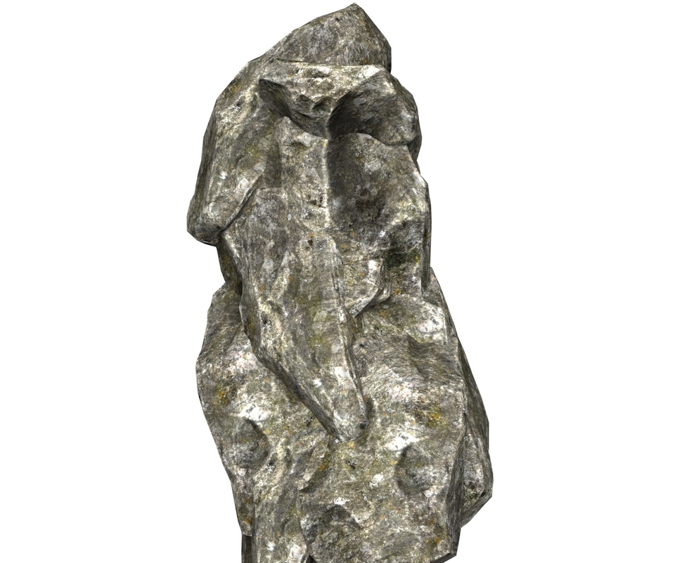 Low Poly Realistic Rock 11