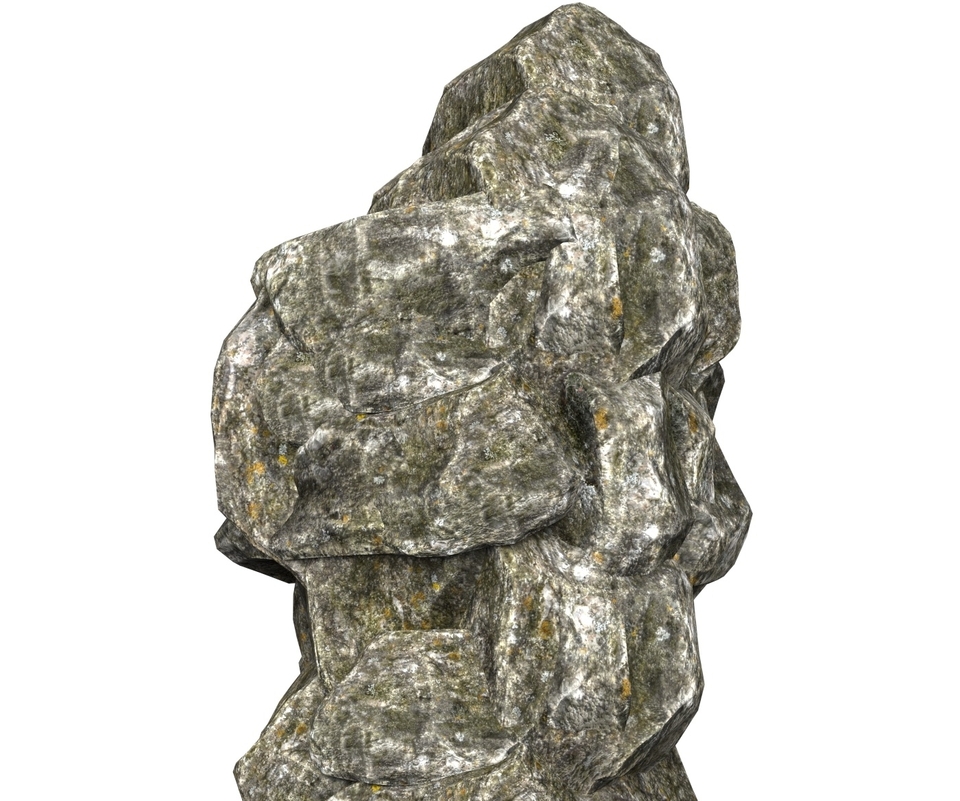 Low Poly Realistic Rock 12