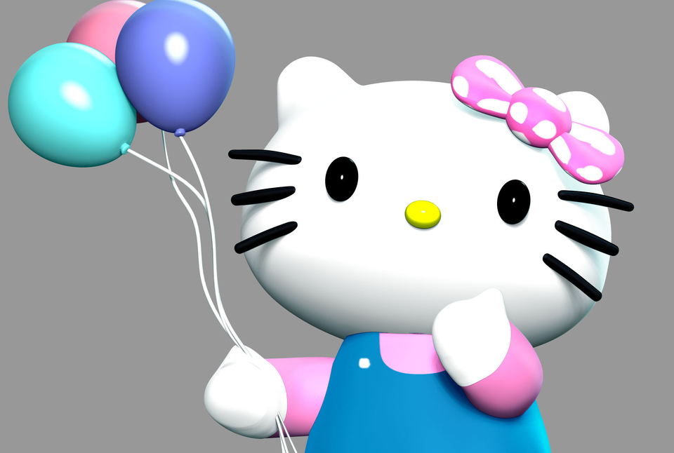 Hello Kitty With Ballons
